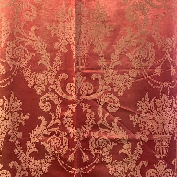Pink Damask Fabric - Etsy