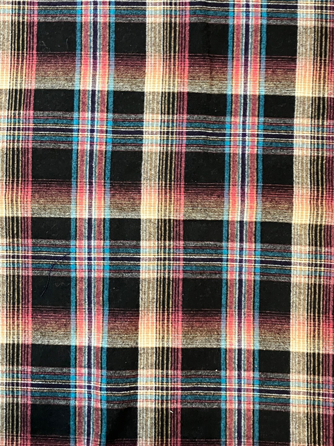 Lovely Piece of French 1980s Checked Cotton and Wool Dress Making ...