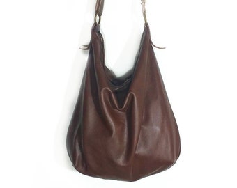 Leather Hobo Bag Bag/backpack Convertible Handmade Leather Bag | Etsy