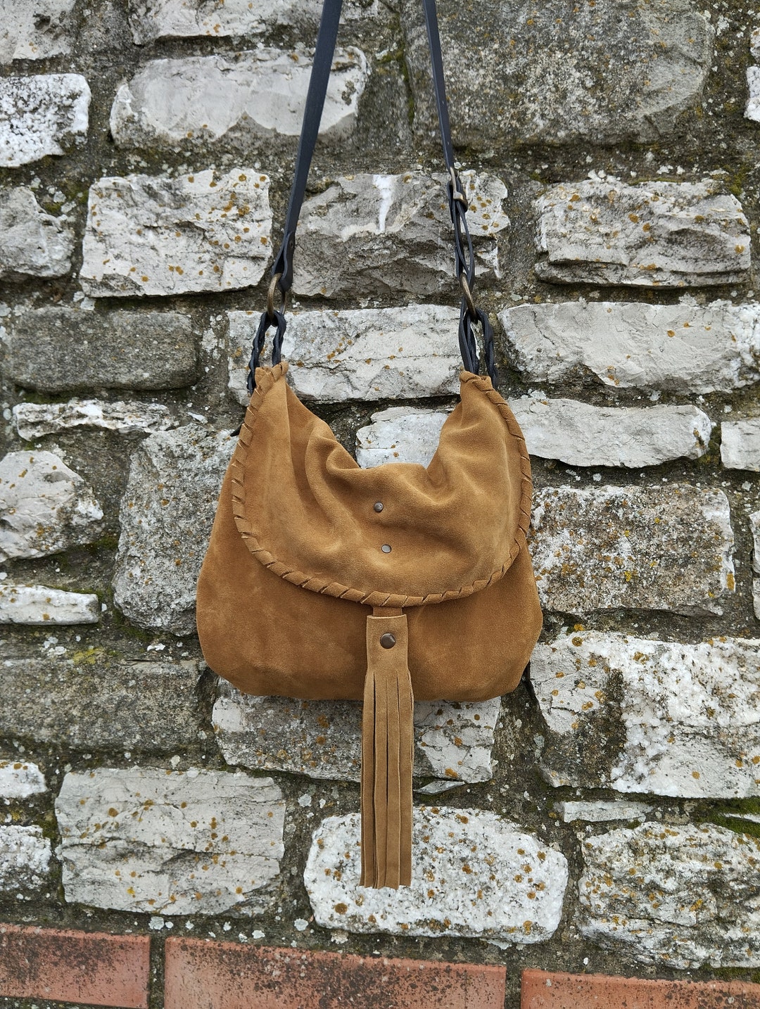 Brown Colour Suede Crossbody Bag Suede Bag - Etsy