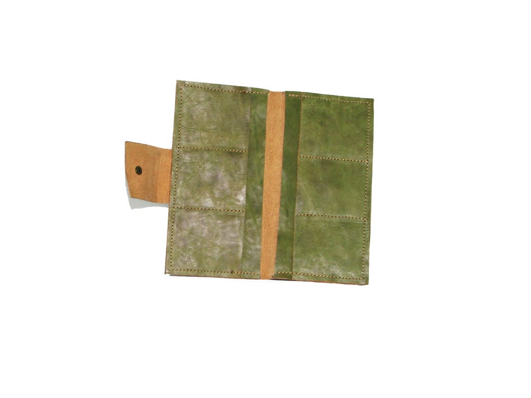 Handmade Green Leather Wallets - Etsy