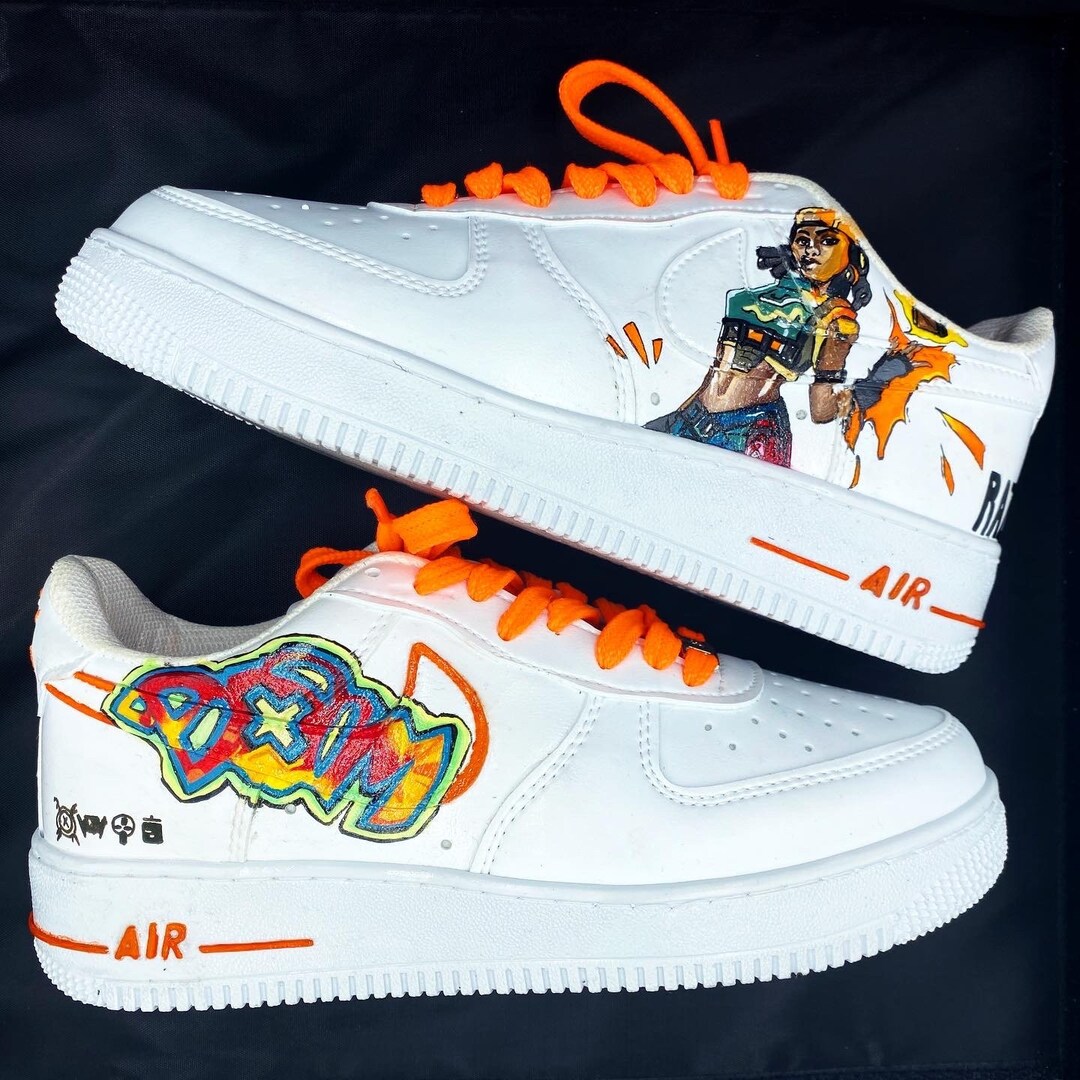 Valorant Raze Custom Nike Air Force 1 Hand-painted Sneakers - Etsy