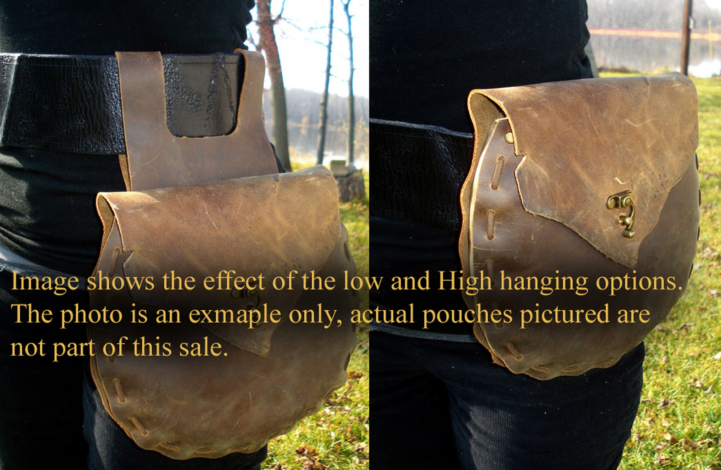 Leather Laced Pouch Handmade With Dagger Attachment - Etsy