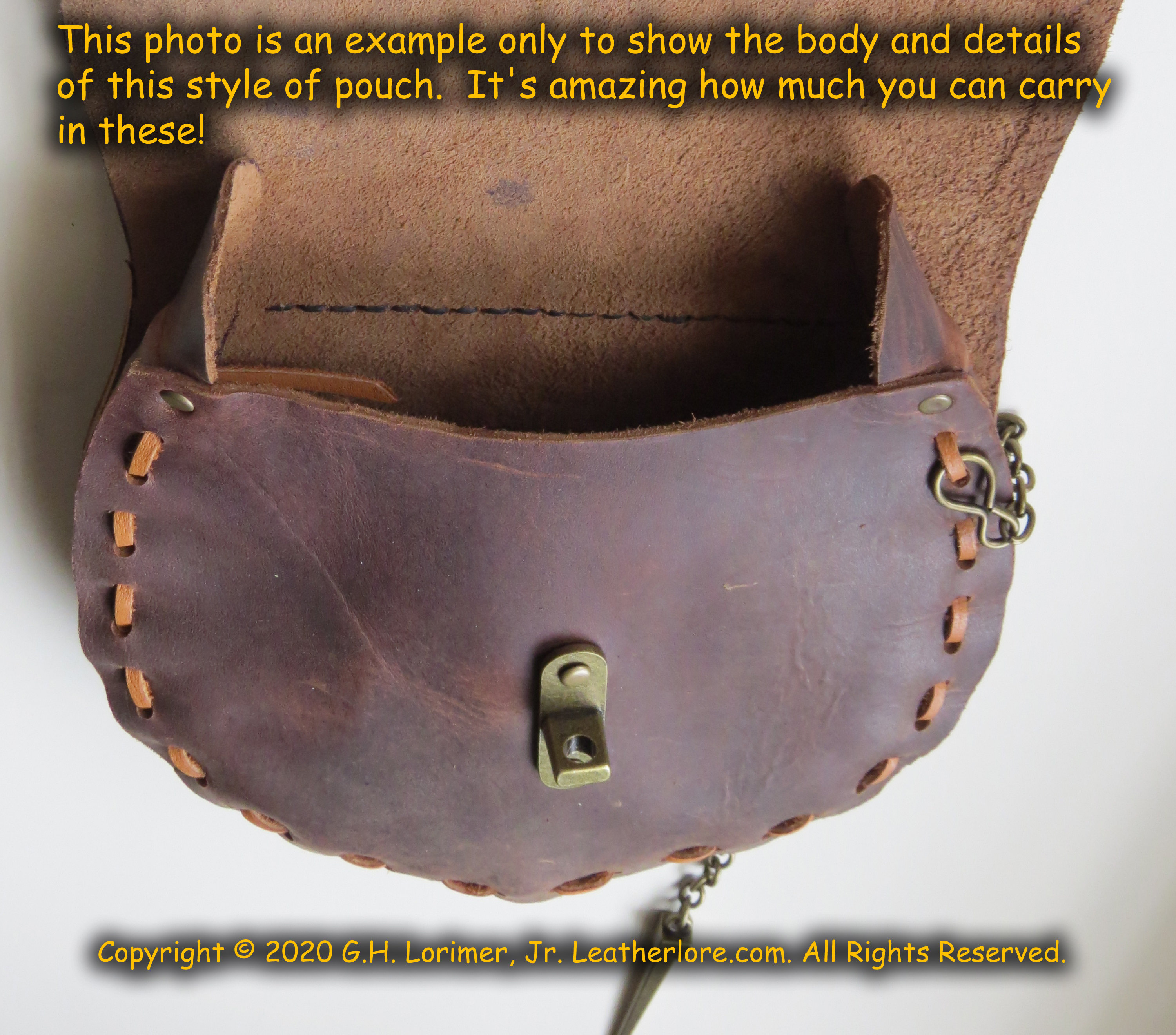 Leather Laced Pouch, Handmade With Dagger Attachment Renaissance Faire ...
