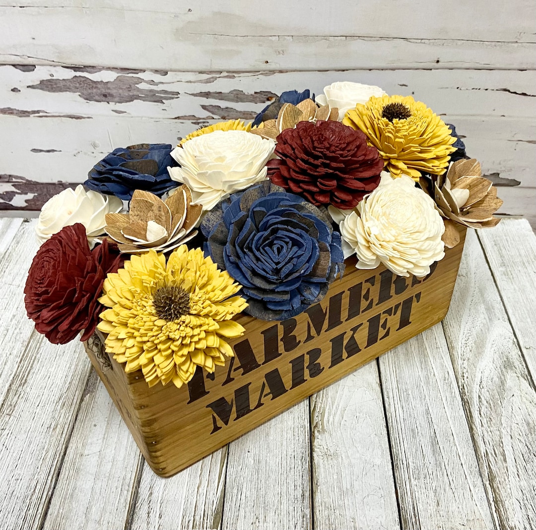 Wood Flower Arrangement, Sola Wood Floral Arrangement, Table ...