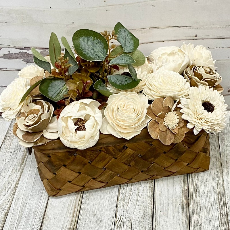 Wood Flower Arrangement - Etsy