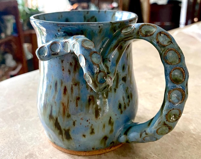 Octopus, Tentacle, Handmade Ceramic Octopus Tentacle Mug, Octopus Mug ...