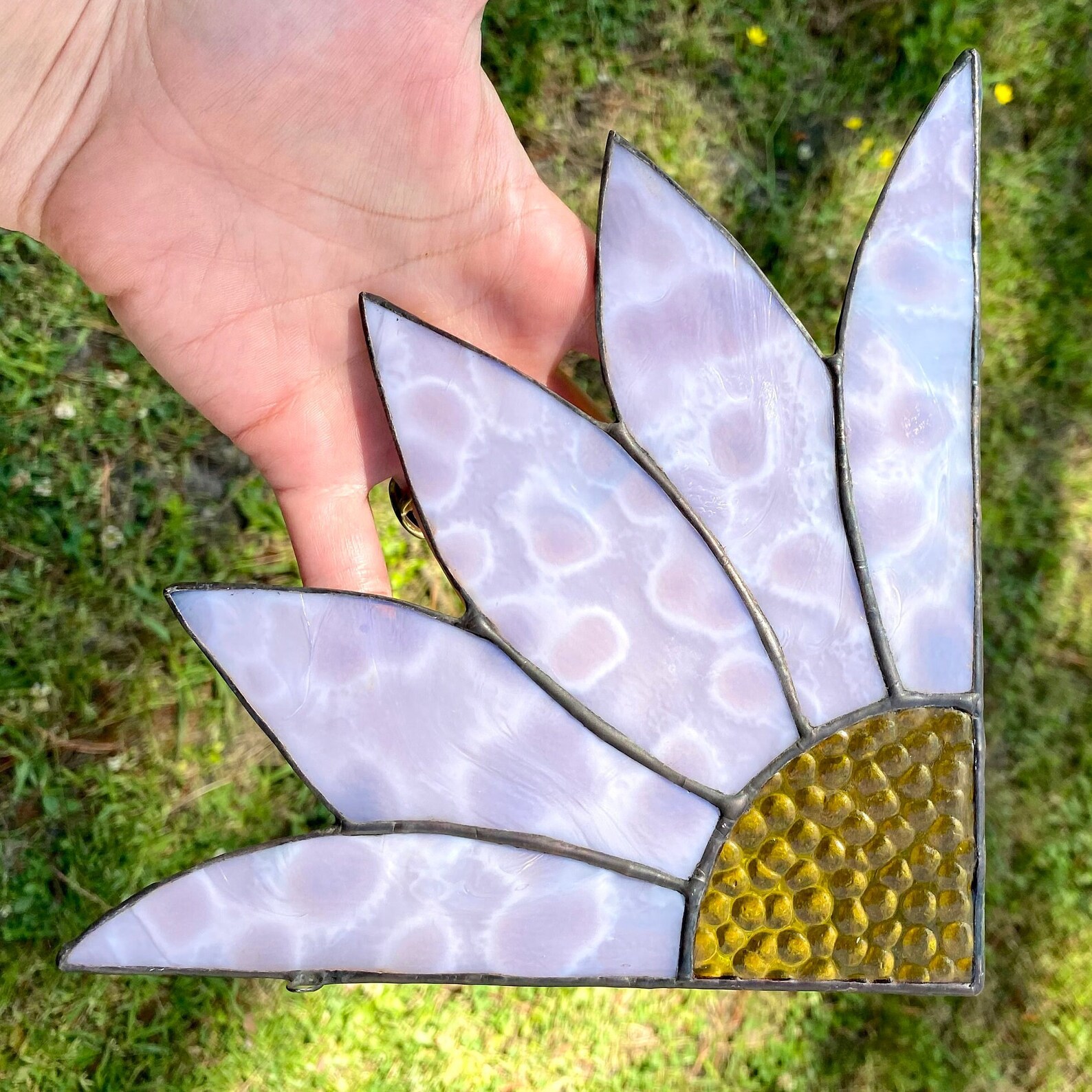 Sunflower Coneflower Stained Glass Sunflower Corner Etsy