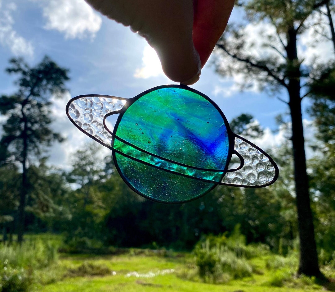 Saturn Planet Stained Glass Planet Exoplanet Glass Saturn - Etsy