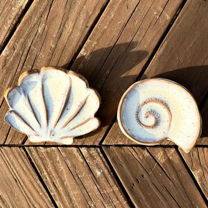 Handmade Ceramic Nautilus Shell Plate | Coastal Wall Decor or Serving ...