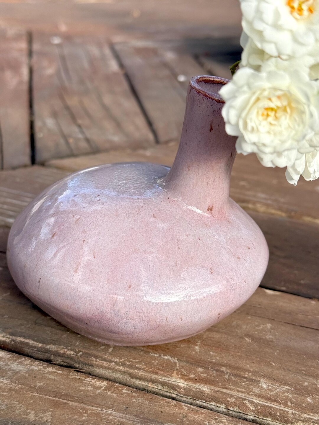 Small Ceramic Vase | Purple Flower Vase - Etsy