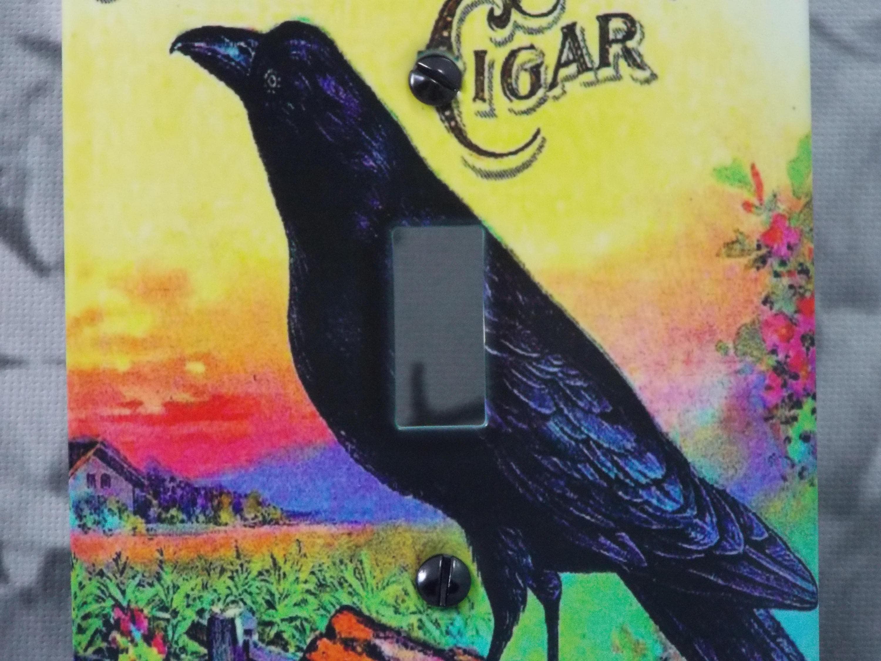 Switchplates Lighting Deco Crows Crow Dual Outlet 10DR Pair of Crows ...