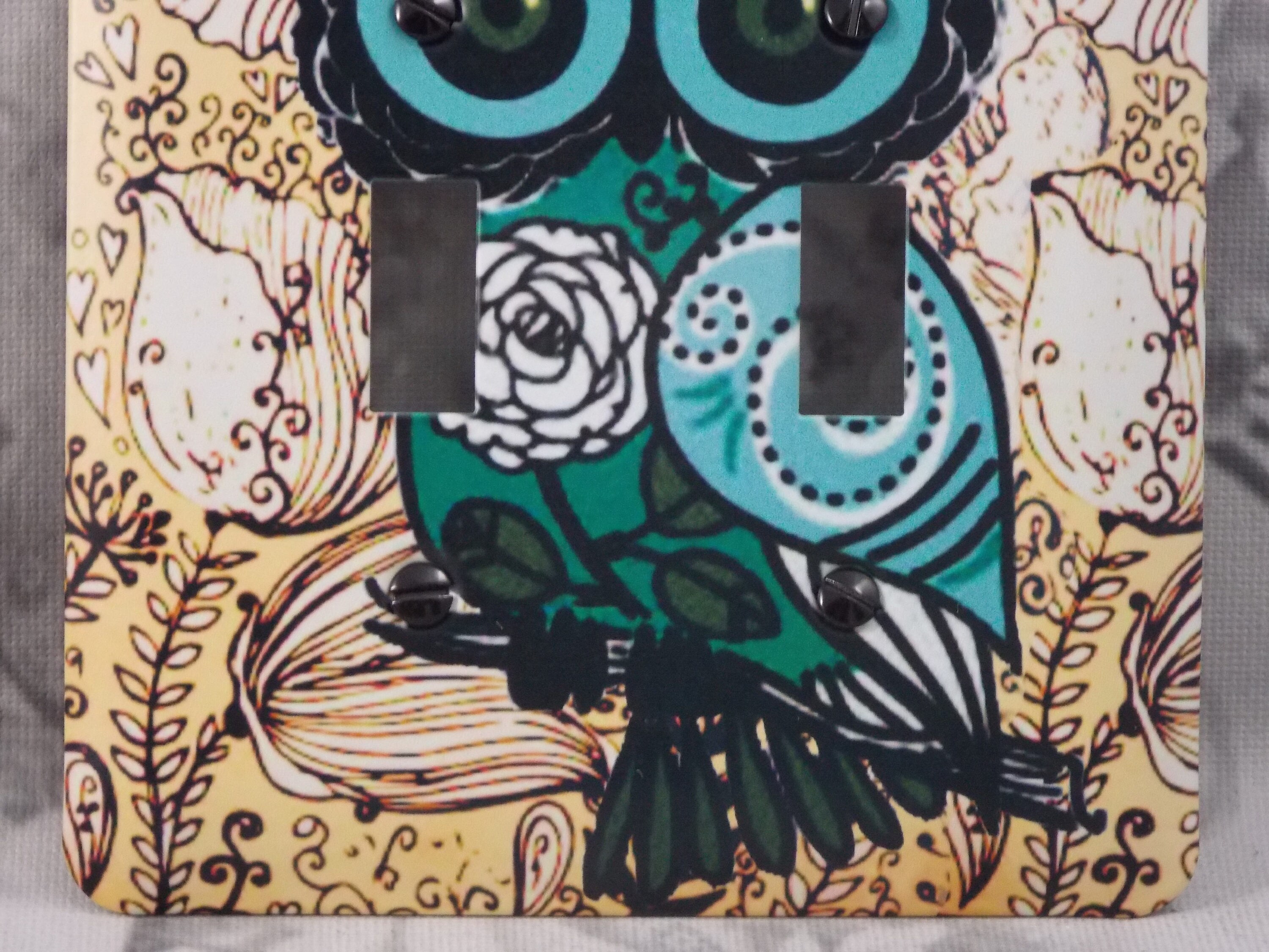 Switchplates Owl Light Switch Owl Toggle Metal Owl Double Toggle Light ...