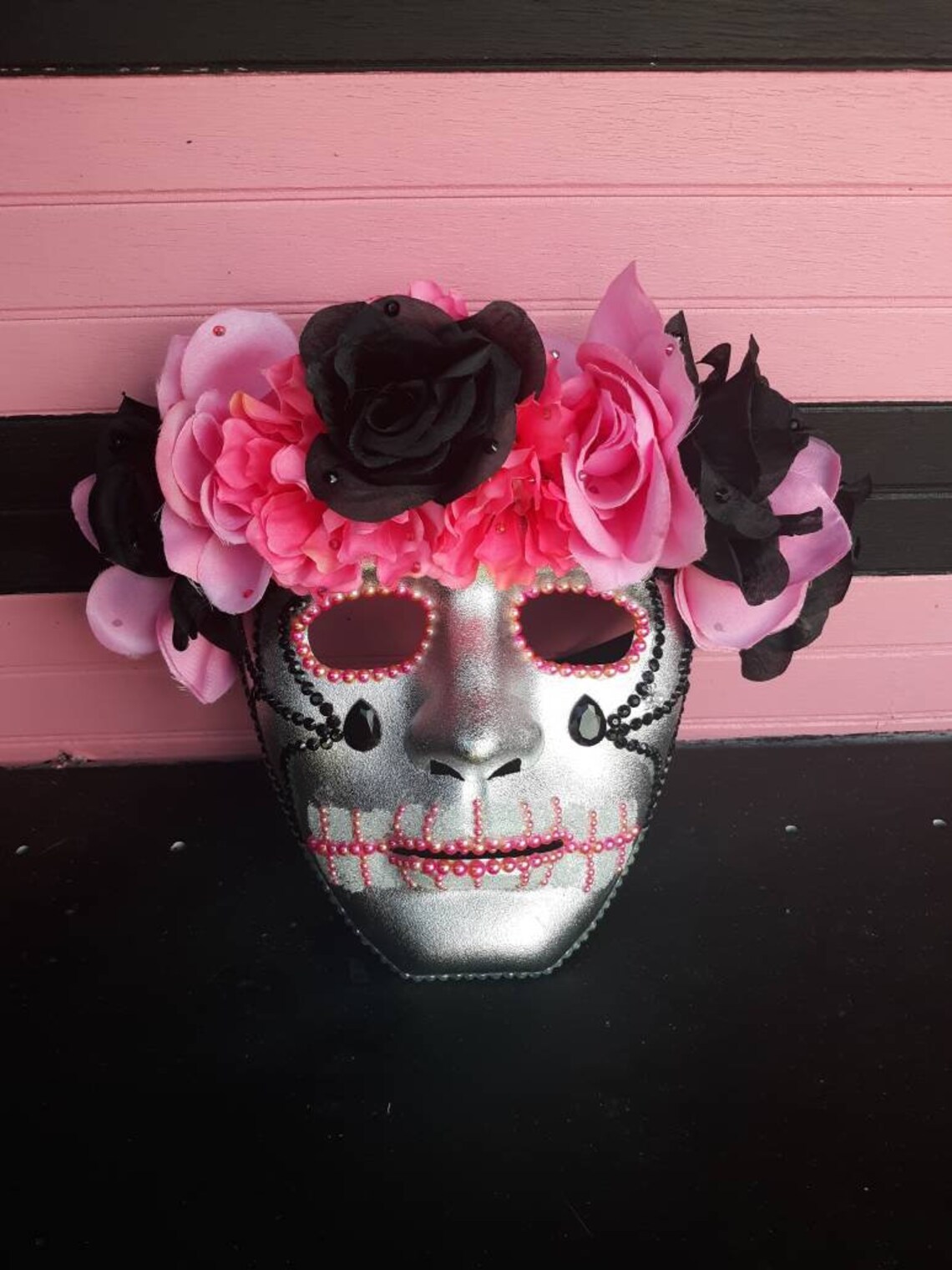 Sugar Skull Mask The Spider Day of the Dead Halloween | Etsy