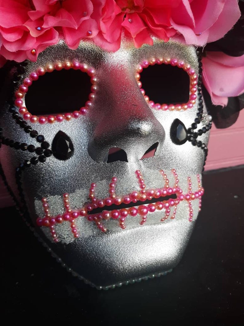 Sugar Skull Mask the Spider Day of the Dead Halloween - Etsy