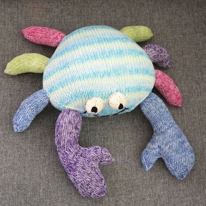 Crab Knitting Pattern, Easy Toy or Pillow Knitting Pattern PDF Download ...