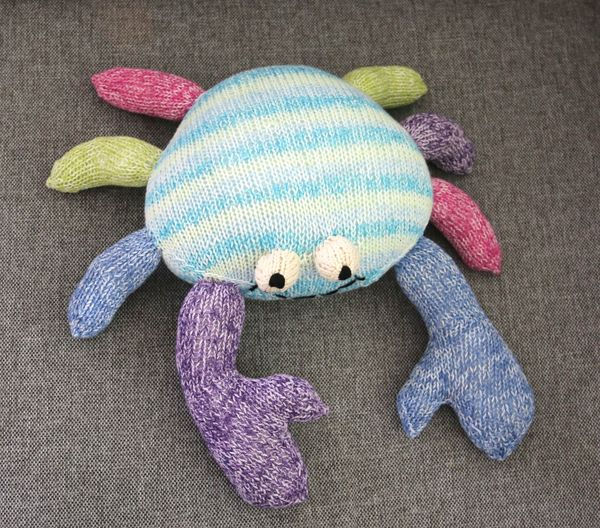 Crab Knitting Pattern Easy Toy or Pillow Knitting Pattern PDF | Etsy