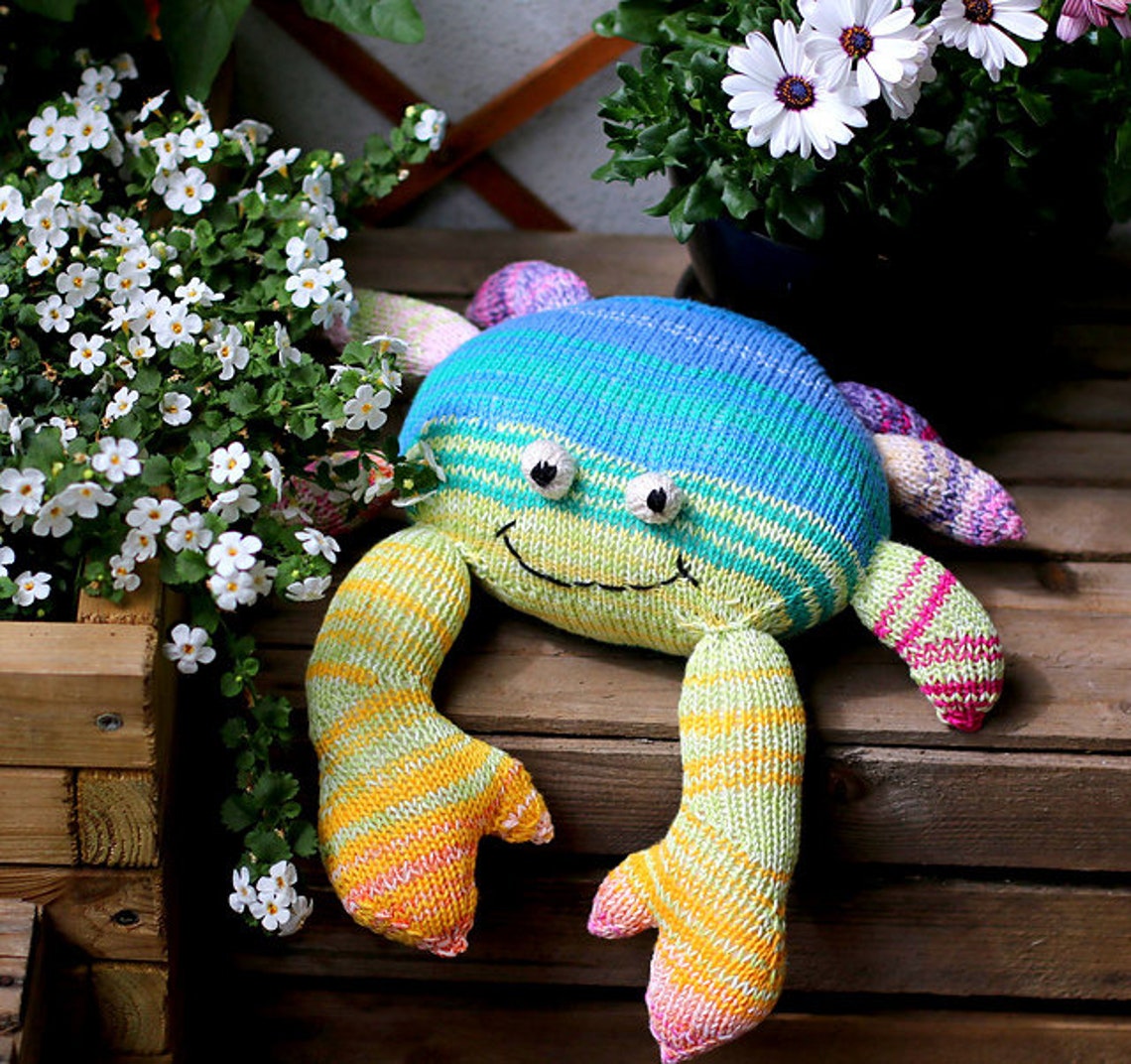 Crab Knitting Pattern Easy Toy or Pillow Knitting Pattern PDF - Etsy