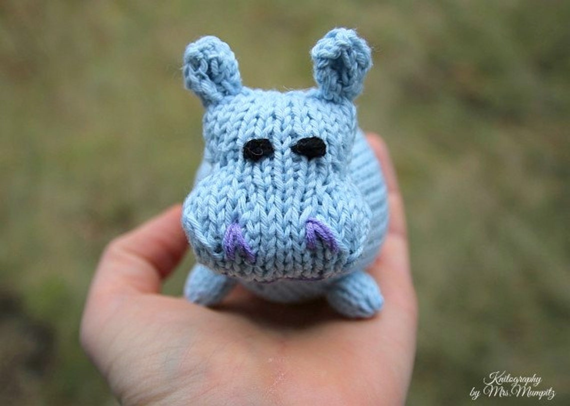 Hippo Knitting Pattern for Beginners and Advanced Knitters | Etsy