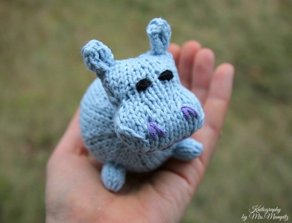 Hippo Knitting Pattern for Beginners and Advanced Knitters | Etsy