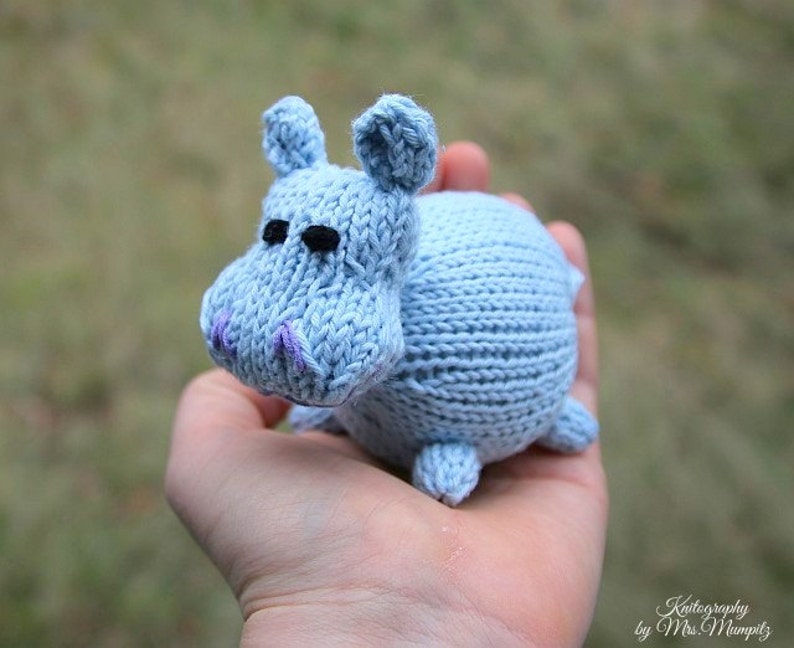 Hippo Knitting Pattern for Beginners and Advanced Knitters | Etsy