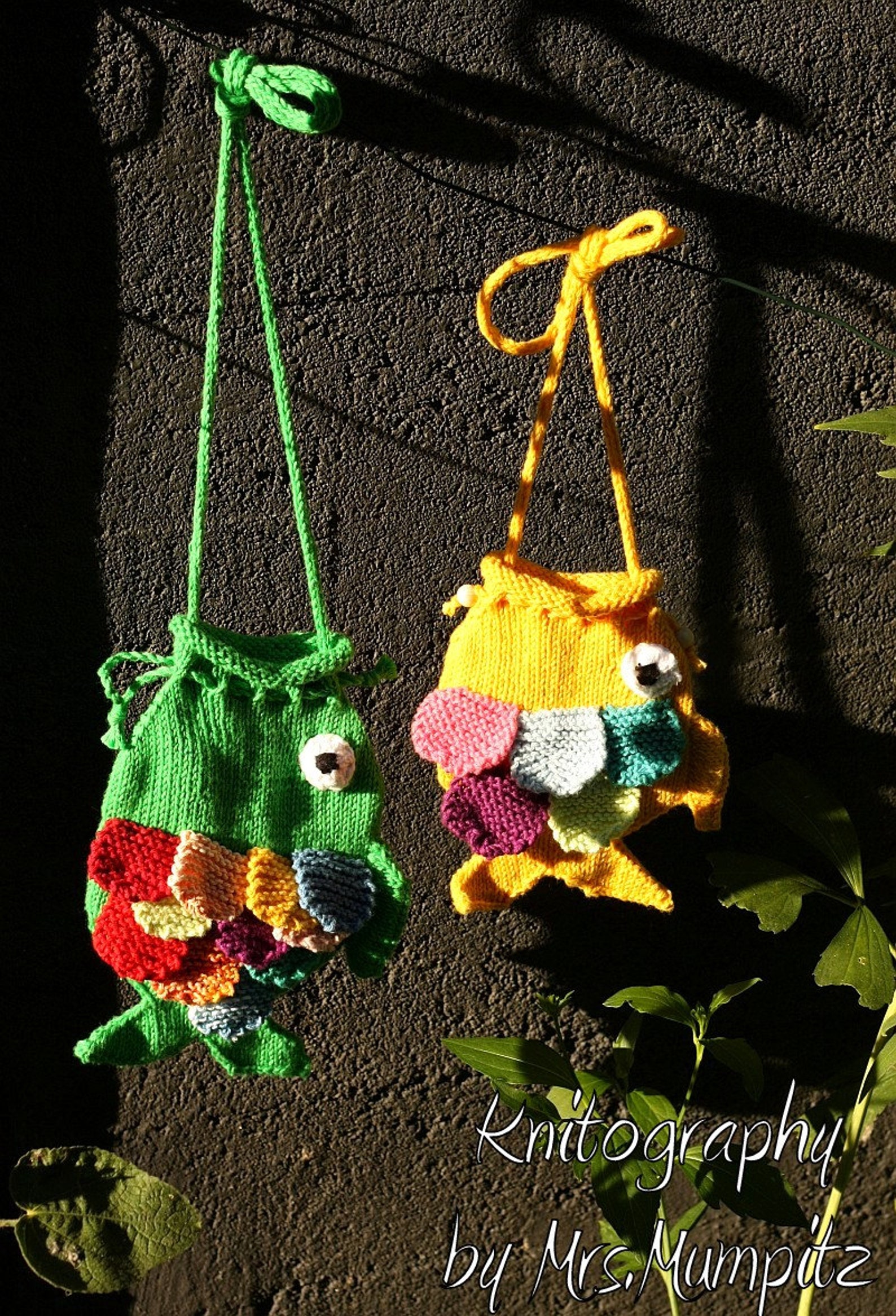 Fish String Purse for Kids Knitting Pattern PFD Download for - Etsy