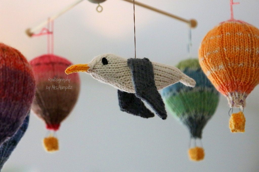 Seagull Knitting Pattern PDF: DIY Mobile Hanger, Maritime Decor - Etsy