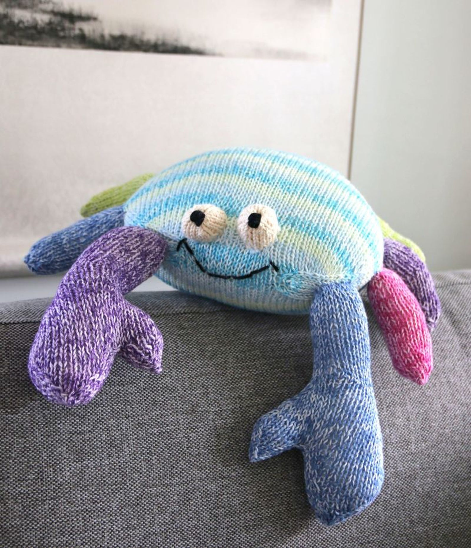 Crab Knitting Pattern Easy Toy or Pillow Knitting Pattern PDF - Etsy