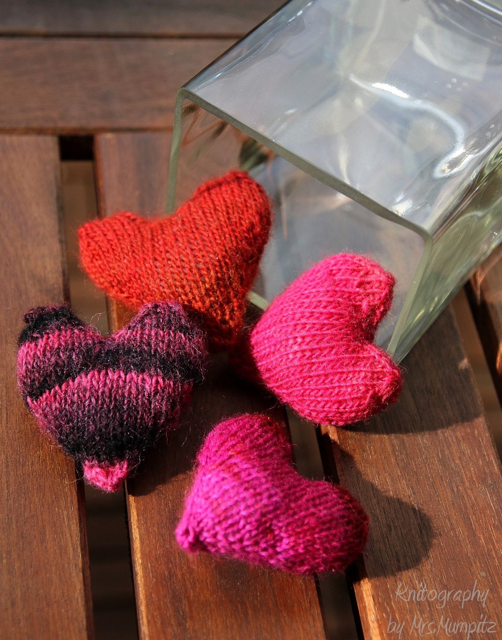 Stuffed Hearts Knitting Pattern Hearts for Mobile Gifts and - Etsy