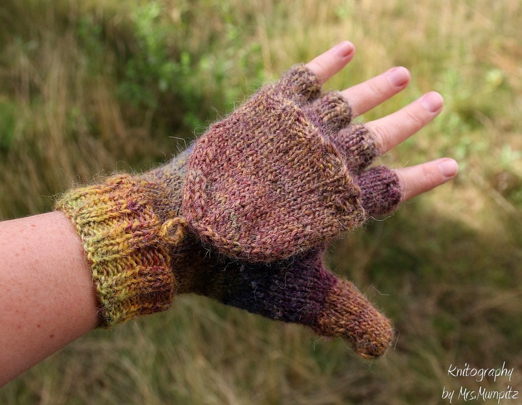 Convertible Mittens With Thumb Flap Knitting Pattern PDF - Etsy