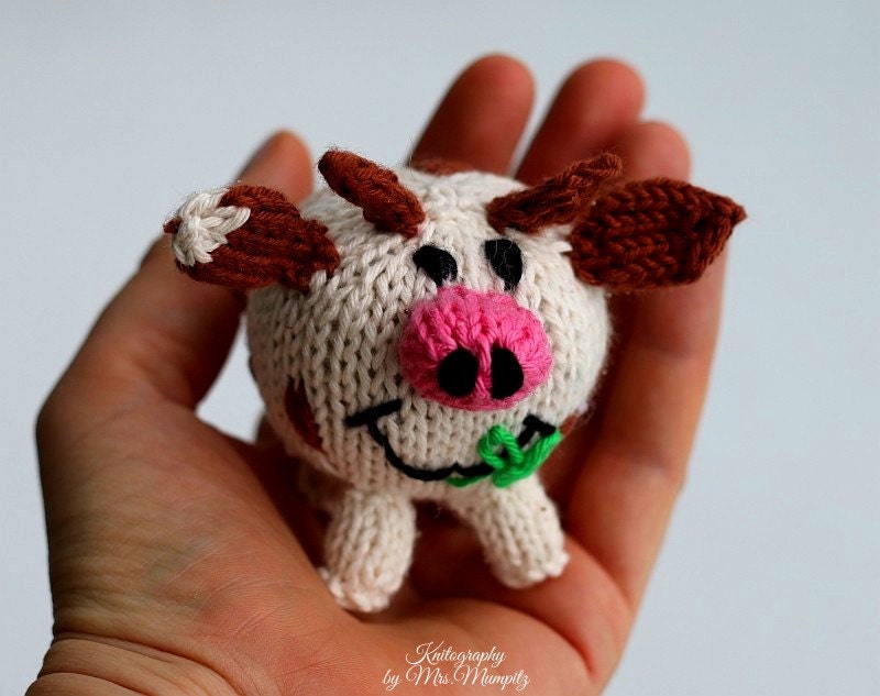 Toy Cow Knitting Pattern PDF for Beginners and Advanced - Etsy