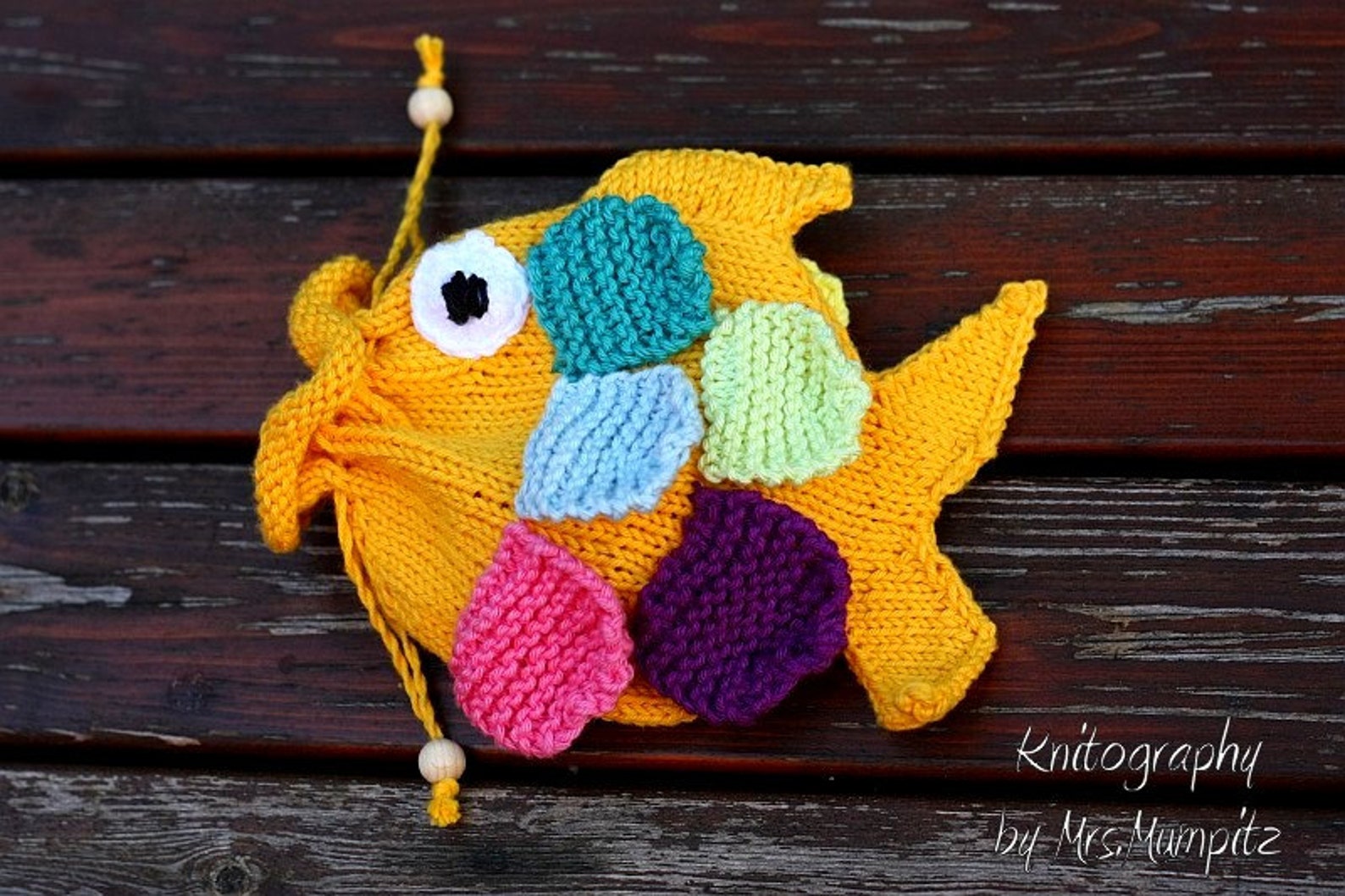 Fish String Purse for Kids Knitting Pattern PFD Download for - Etsy