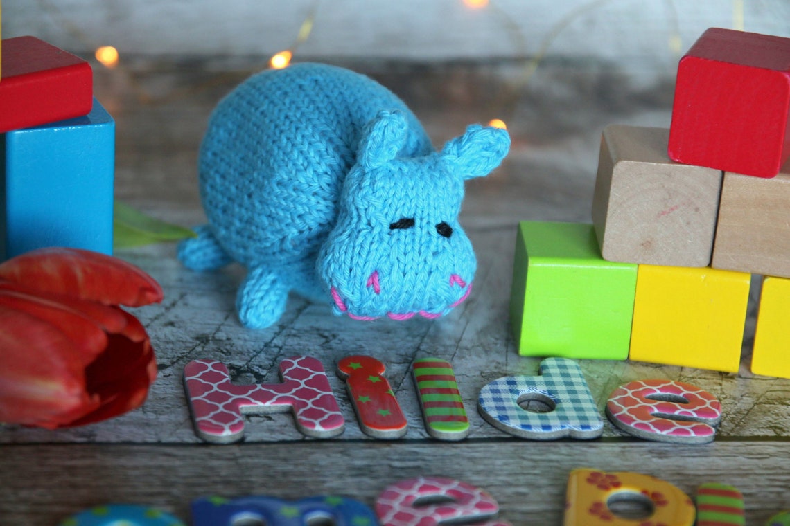 Hippo Knitting Pattern for Beginners and Advanced Knitters | Etsy