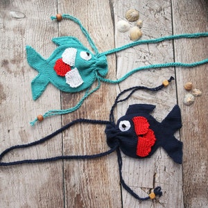 Fish String Purse for Kids Knitting Pattern PFD Download, for Beginners ...