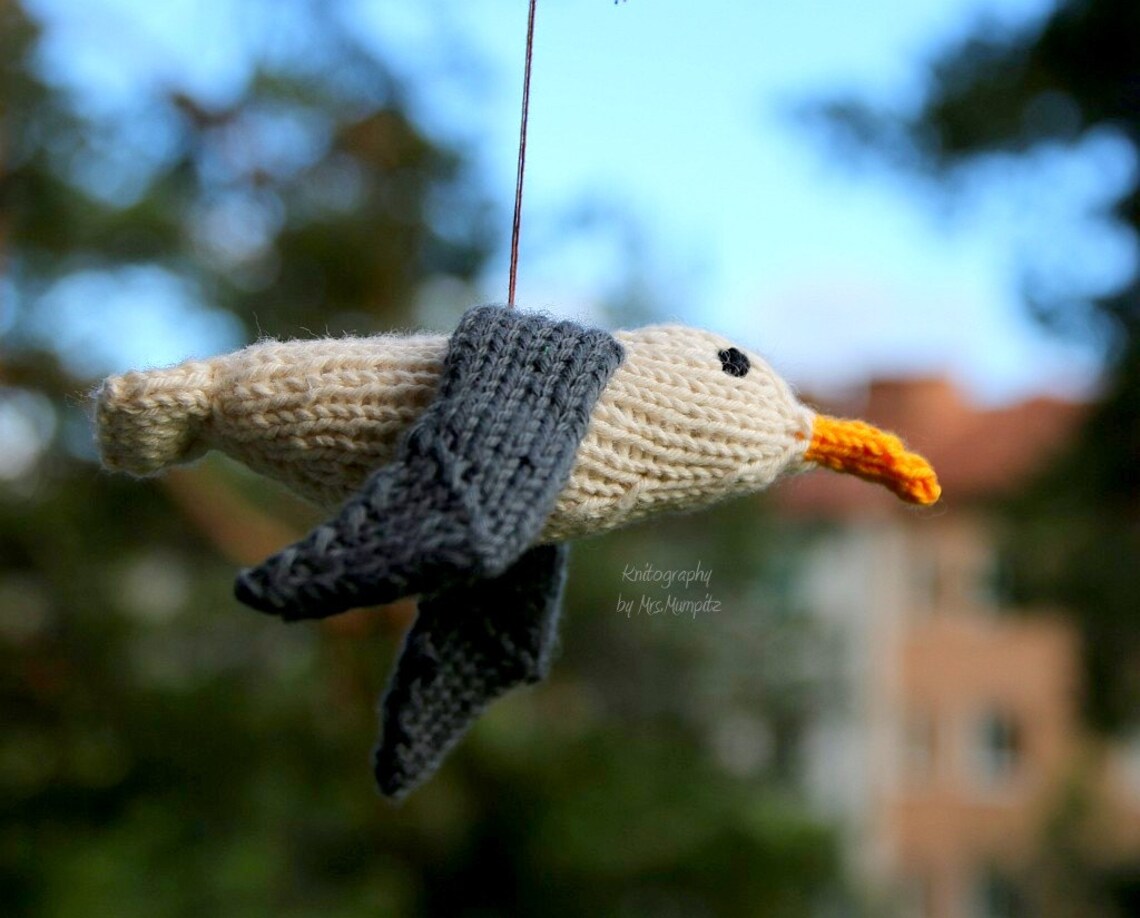 Seagull Knitting Pattern PDF: DIY Mobile Hanger, Maritime Decor - Etsy