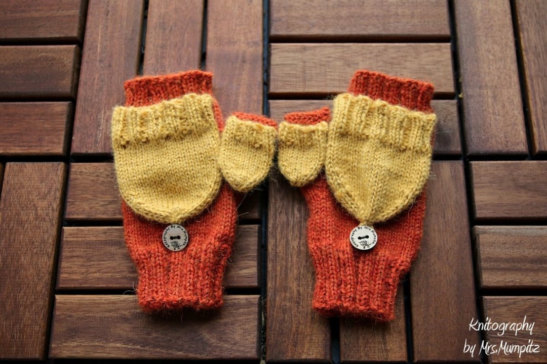 Convertible Mittens With Thumb Flap Knitting Pattern PDF Download ...