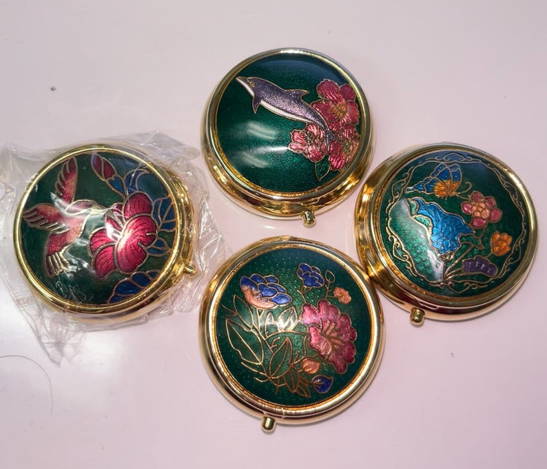 Small Cloisonne Pill Box - Varying Designs and Colors - Etsy
