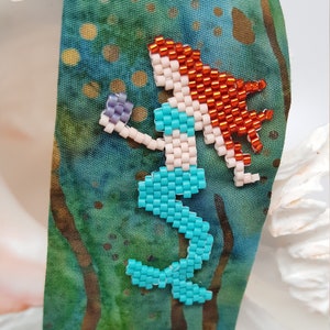 Mermaid With Pearl - 3 Beading Patterns! Mermaid With Striped Band Even ...