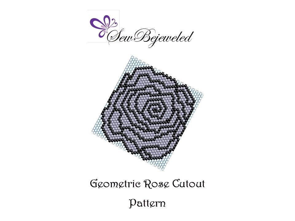 PDF for Peyote Geometric Rose Peyote Pattern With Band and - Etsy