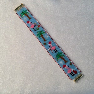 Christmas Holiday Flamingos Bracelet Pattern - PDF for Even Count ...