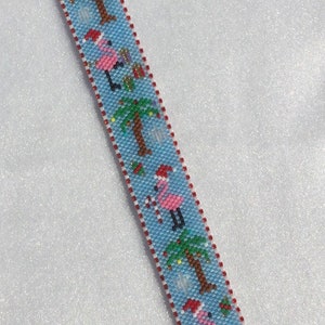 Christmas Holiday Flamingos Bracelet Pattern - PDF for Even Count ...