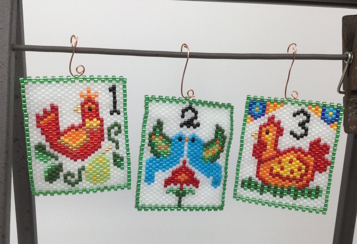 PDF for Peyote 1st set of 3 Patterns in The 12 Days of | Etsy