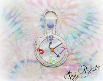 Clock keychain | Etsy