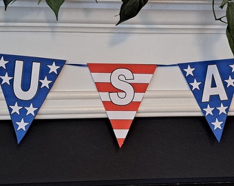 Patriotic Red, White and Blue Star Alphabet DIY PRINTABLE ...