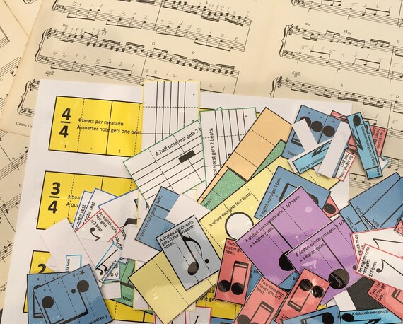 Printable Rhythm Puzzle Flashcards Music Teachers Students | Etsy