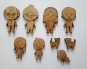MDF Wooden Figures People Family Members Scrapbook - Etsy UK