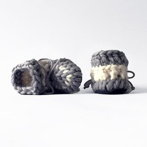 Grey Baby Booties – Wool Baby Moccasins Boots for Boys and Girls ...