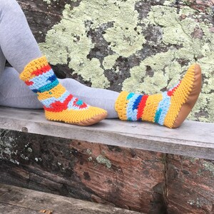 Orange Slipper Boots, Crochet Cottage Slippers, Padraig Slippers ...