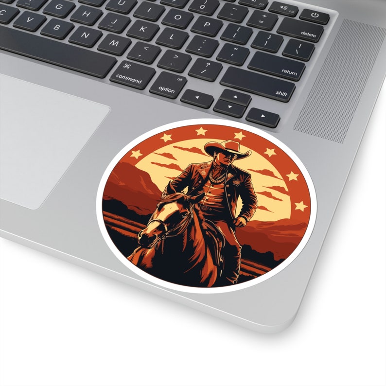 Donald Trump Cowboy Sticker - Etsy