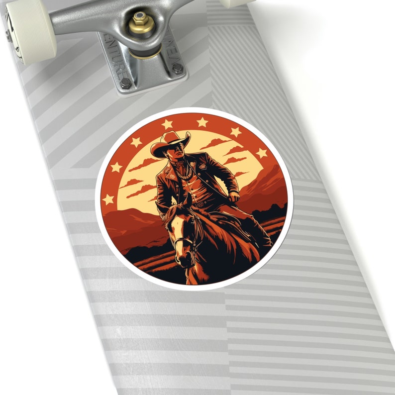 Donald Trump Cowboy Sticker - Etsy